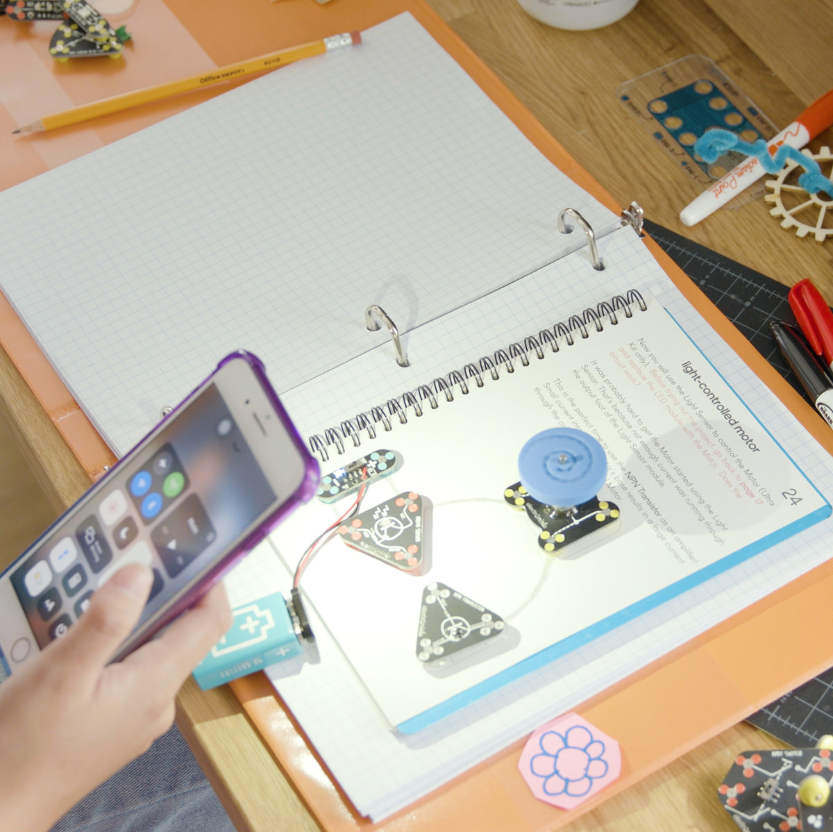 Lesson #11 Light Controlled Motor – Circuit Scribe Official Store: Teach Electronics by Drawing!